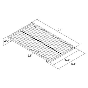 DHP Universal Metal Trundle Frame with Locks, Fits Most Twin Size Daybeds, Black