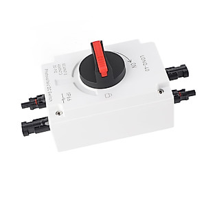 Photovoltaic DC Isolator Solar Switch IEC60947 3 Waterproof IP66 Insulated Switch for Solar Powered RV Boats Solar Power Systems 1200V DC 32A 4P (Fuse Proctive)