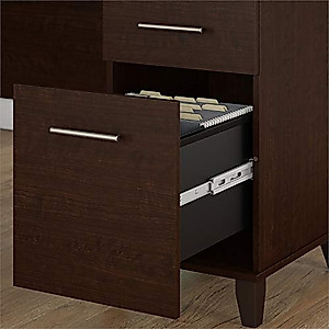 Bush Furniture UrbanPro Transitional Home Office 60W L Desk in Mocha Cherry