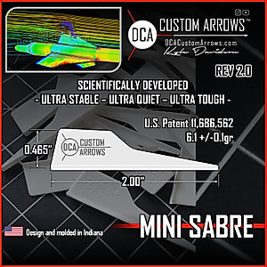 DCA Custom Arrows Mini Sabre Vanes (40, Black)