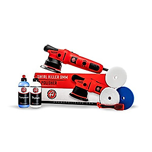 Adam's 9mm Dual Action Car Polisher (Polishing Kit) - Buffer Car Scratch Remover for Car Detailing | Includes Polish, Compound & Pads