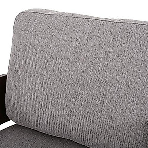 Christopher Knight Home Sheila Mid-Century Modern Fabric Bentwood Accent Chair, Gray + Dark Brown