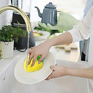 Cute Rags Dish Towels Polyester Silk Hand Crochet Dish Cloths Scouring Pads Copper Scrubbers for (One Size) Hopes Perfect Stainless Steel