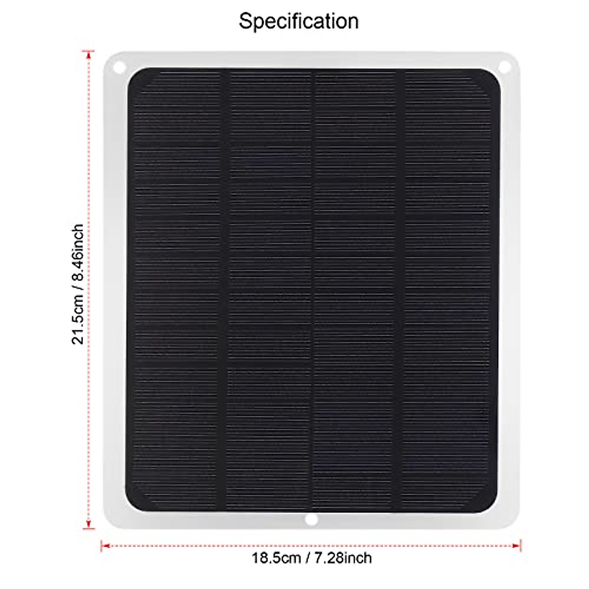 ZUZZEE 10W Solar Panel Exhaust Fan Kit, USB Portable Solar Powered Fan Outdoor IP65 Waterproof Fan for Chicken House Greenhouse Pet Houses Camping Cooling