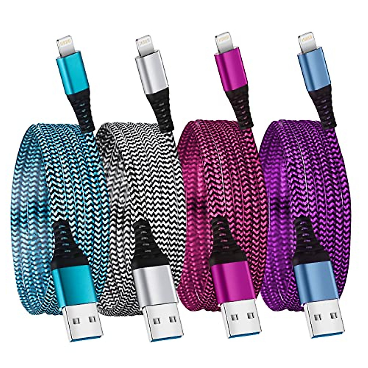 borcall USB to Lightning Cable: 4Pack 6FT Fast Charging