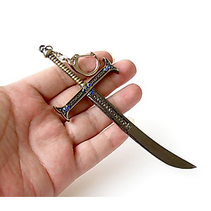 Anime One Piece Necklace Dracule Mihawk Cross Sword Kogatana Zinc Alloy Choker Kolye Men Women Gift Necklaces Pendants Jewelry (Bronze)
