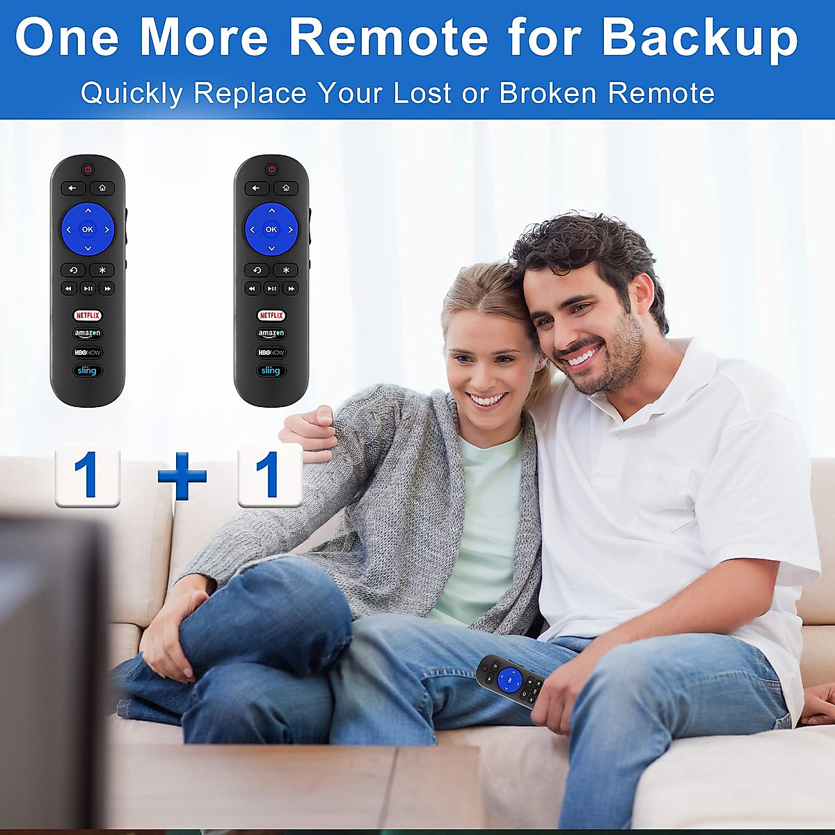 Pack of 2 Replacement Remote Compatible with All TCL Roku TV Remote, RC280 RC282 Remote for TCL 28 32 40 43 48 49 50 55 65 75 85 inch Smart Roku TV, No Setup & Pair Requried