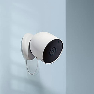 4W Solar Panel Charging Compatible with Google Nest Cam Outdoor/Indoor (Battery),with Anti-Theft Security Chain, IP65 Weatherproof,Includes Secure Wall Mount(White) (2)