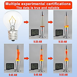 Lava Lamp Bulb 6 Pack 25W S11 E17 Base Lava Lamp Light Bulb,Replacement Bulbs for 14.5 Inch Lava Lamps and Glitter Lamps,120 Volt,Dimmable,2700K Warm White