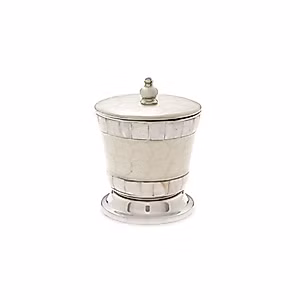 Julia Knight Classic 5.5" Covered Canister Snow Bath Collection, One Size