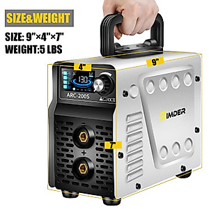 SSIMDER Stick Welder Machine ARC/LIFT TIG 2 In 1 Welding Machine Mini ARC Welder ARC200S 110v/220v Hot Start ARC Force Anti-Stick Portable ARC/TIG Welder With Smart LCD IGBT Digital Welder