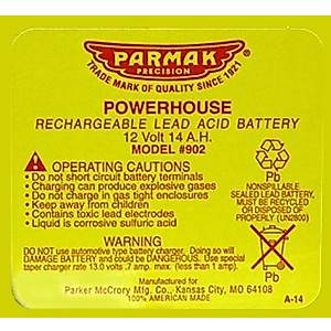 Parmak 902 12-Volt Gel Cell Battery for Solar Powered Electric Fences,Black