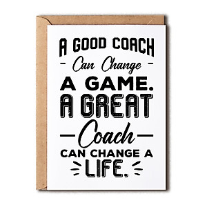 NTVShop Teacher Appreciation Gift Card - Thanks Great Coach - Thank You For Helping Me - Card From Student