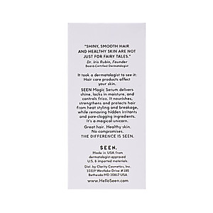 SEEN Magic Serum, Fragrance Free - Non-Comedogenic & Sulfate-Free Hair Serum- Anti Frizz- Dermatologist-Developed - Safe for Sensitive, Eczema & Acne Prone Skin