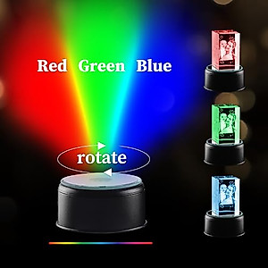 Snclriao 3D Crystal Photo, Custom Gifts for Man Women Him Her Couple, Personalized Picture in Crystal, Customized Laser Etched Glass Cube Gift for Birthday Anniversary Wedding, Rectangle