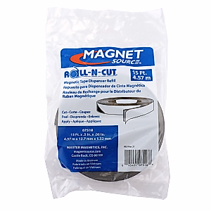 Master Magnetics - B005HYDC68 Roll-N-Cut Flexible Magnetic Tape Refill - 1/16" Thick x 1/2" Wide x 15 feet. (1 roll), 07518