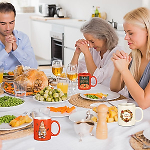 Maxdot 8 Pieces Pumpkin Mugs Autumn Coffee Mug 12oz Fall Cup Thanksgiving Mugs Set with Handle Ceramic Mugs for Home School Office Table Centerpieces Housewarming Holiday Party Gift