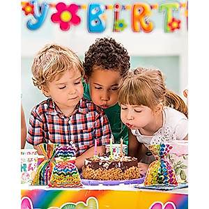 Labeol 135pcs Cellophane Bags 5X7 Rainbow Christmas Treat Bags with Ties Goodie Bags Clear Gift Bags Candy Bags Cookie Bags Favor Bags Clear Plastic Bags for Packaging Baby Shower