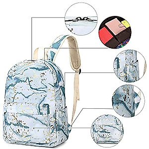 Bluboon Teen Girls School Backpack Kids Bookbag Set with Lunch Box Pencil Case Travel Laptop Backpack Casual Daypacks (Gray)