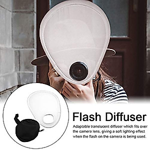 Camera Flash Diffuser,Eliminate Harsh Light and Shadow,Foldable with Storage Bag Easy Install Flash Diffuser Camera Accessories