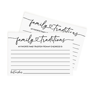 All Ewired Up 50 Family Traditions Baby Shower Games - Minimalist - Unisex Girl or Boy Babies, Baby Shower Advice, Wishes for Baby Fun Gender Neutral Party (50-Cards)