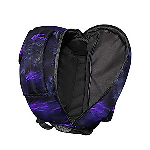 Panther Head In Flames Backpack School Bag Travel Daypack Rucksack for Boys
