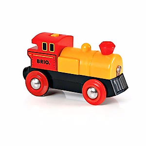 BRIO 33594 World Two-Way Battery-Operated Engine - Interactive Train Toy for Kids | Lights Up | Forward & Reverse Functions | Great Christmas or Birthday Gift | Suitable for Ages 3 and Up