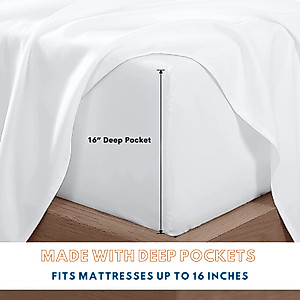 THYUNQ Black Bandana Sheets Full Size Bed, Paisley Pattern Bedding Sheets & Pillowcases - 16 Inch Deep Pocket, Soft Microfiber Sheet Set 4 Piece, Bandana Bedroom & Room Decor