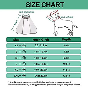 Supet Dog Cone Adjustable Pet Recovery Collar Dog Surgery Cone Protective Dog Cone Collar for Large Small Dogs After Surgery, Plastic Dog Cats Neck Cone of Shame E-Collar Anti-Bite Lick Wound Healing