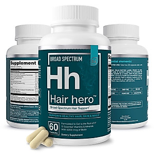 Essential Elements Hair Hero - Hair Supplement for Women and Men - Powerful Hair Vitamin Formula for Hair Growth & Thickness - Healthy Hair, Skin, and Nails Product - 5000 mcg Biotin