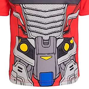Transformers Optimus Prime Little Boys Athletic Graphic T-Shirt Mesh Shorts Blue/Red 7-8