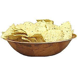 Round Woven Wood Snack or Salad Bowl: 10"