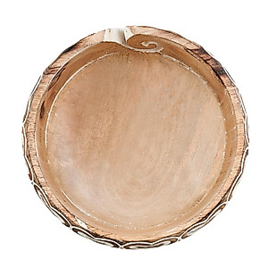 Eximious India Wooden Yarn Bowl Knitting Bowl Large Crochet Yarn Holder Handmade Crocheting Accessories and Supplies Organizer 7 x 3 YB2309