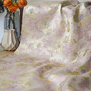 XMTXZYM 2 Meter Yarn Dyed Jacquard Fabric Women's Spring Autumn Dress Decorative Sewing Fabric