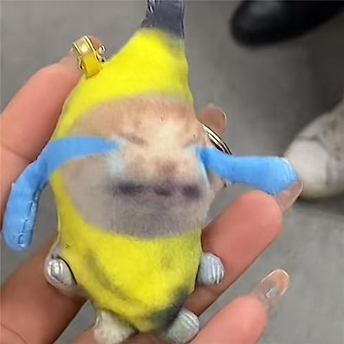 WeightedPlush Cute Banana Cat Plush with Sound, Funny Happy Cat Stuffed Animals Toy, Soft Birthday & Christmas Gifts for Kids