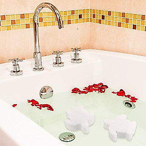 Chuangdi 24 Pieces Hot Tub Sponge, Turtle Oil Scum Absorbing Absorber for Spa and Swimming Pool (White)