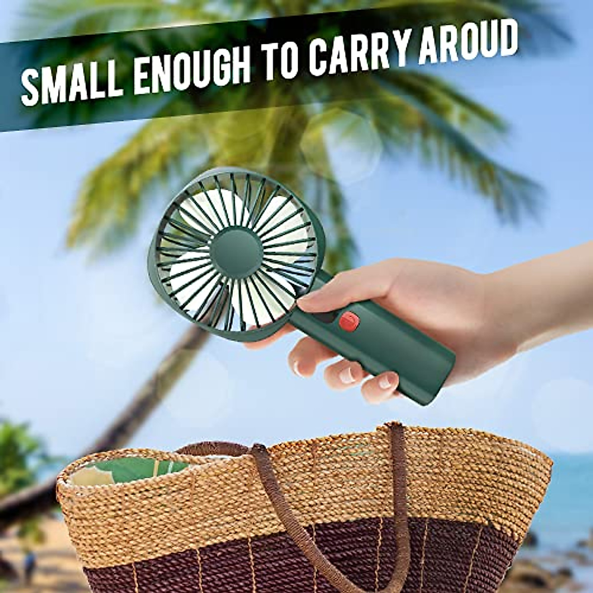 Flora Element Small Air Conditioner, Portable Cooling Fan, 5 Speeds Small Desk Fan, Screen Display Air Conditioner Fan-2