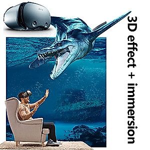 VR Headset Compatible for iPhone and Android Phone, Virtual Reality Glasses with Blu-ray Eye Protected Light & Small, Watch Movies, Video & Play Game, Support 4.7-7.0” Smartphone