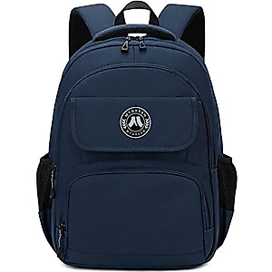 Mygreen Printed Dual Compartment 15.6 inch Laptop & Tablet Backpack for School, Travel, & Work, Purple, Laptop Campus Backpack Dark Blue