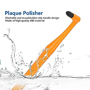 Tooth Stain Remover, Portable Washable Tartar Eraser Ergonomics Reusable Remove Tartar for Tooth Cleaning(orange)