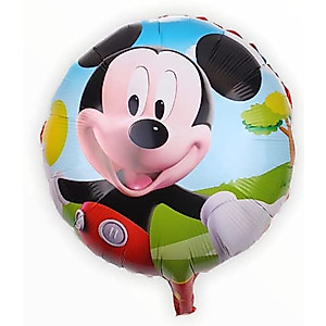 Mickey Mouse Theme Party Balloons - Mickey Balloon Set Baby Shower - Jumbo Mickey Body Small Heads - Mickey Mouse Balloons Birthday Decorations - Combined Bundle with RIbbon by Jolly Jon