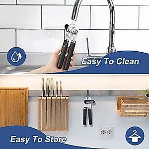 Manual Can Opener, Stainless Steel Can Opener manual Smooth Edge, Ergonomic and comfortable handle, Easy to Open for Various Shapes