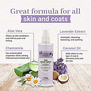 Frankie & Paisley Itch Relief Hot Spot Treatment for Dogs and Puppies | Soothing Anti-Itch Spray for Sensitive Skin – 8 fl. Oz