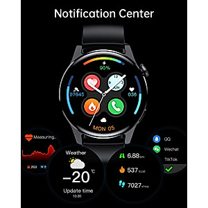 Smart Watch for Men with Split-Screen Mode Making Calls Tracking Exercise Data Fitness Tracker Heart Rate,Sleep,Blood Pressure,Blood Oxygen Monitor Compatible with Android iOS Phones