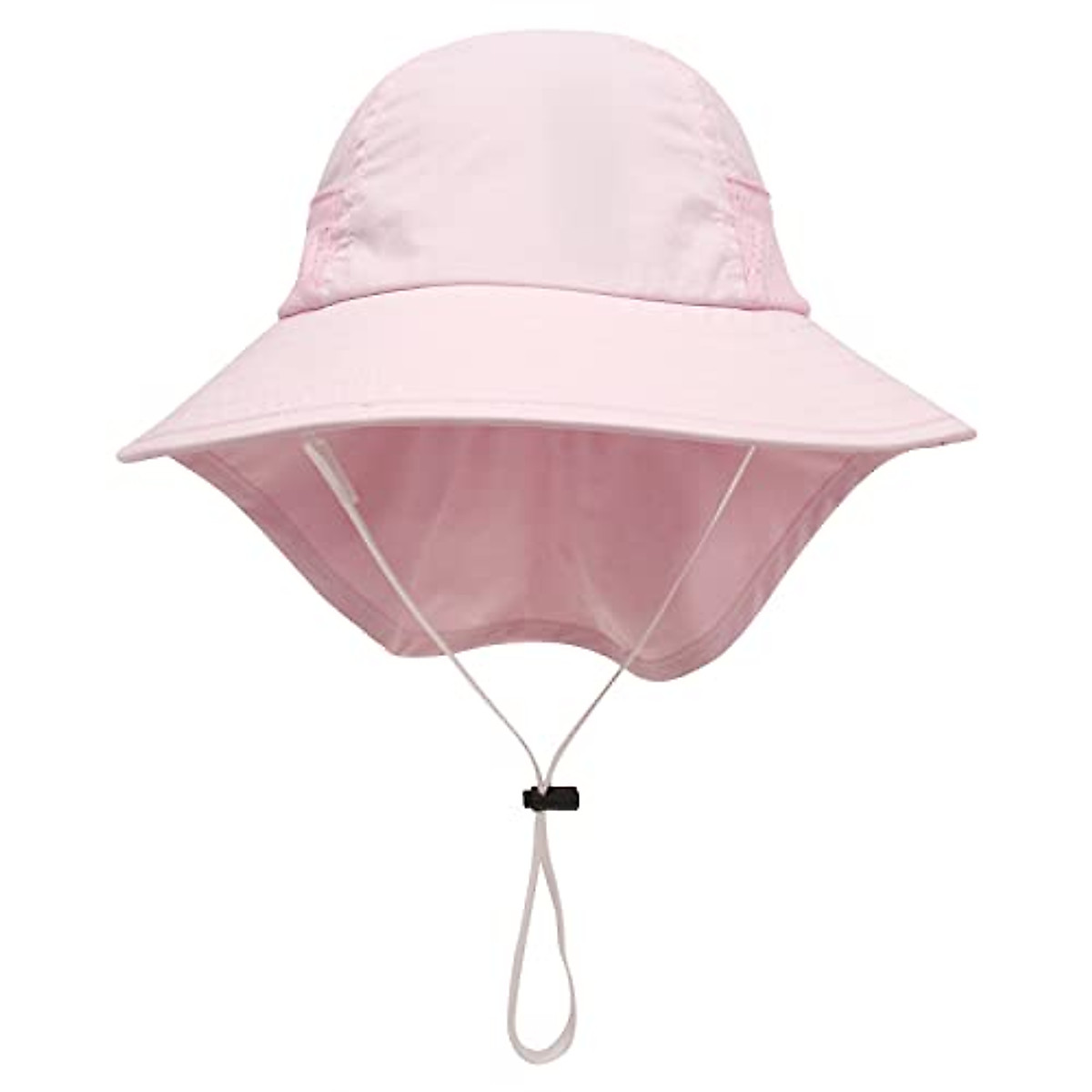 Muryobao Toddler Kids Baby Girls Boys Sun Hat Summer UPF 50+ UV Protection Caps Wide Brim Neck Flap Beach Play Fishing Hats Pink Age 1-3 Years