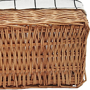 Wicker Storage Basket, Rectangular Storage Basket，Natural and Decorative, Arts and Crafts. (Natural)