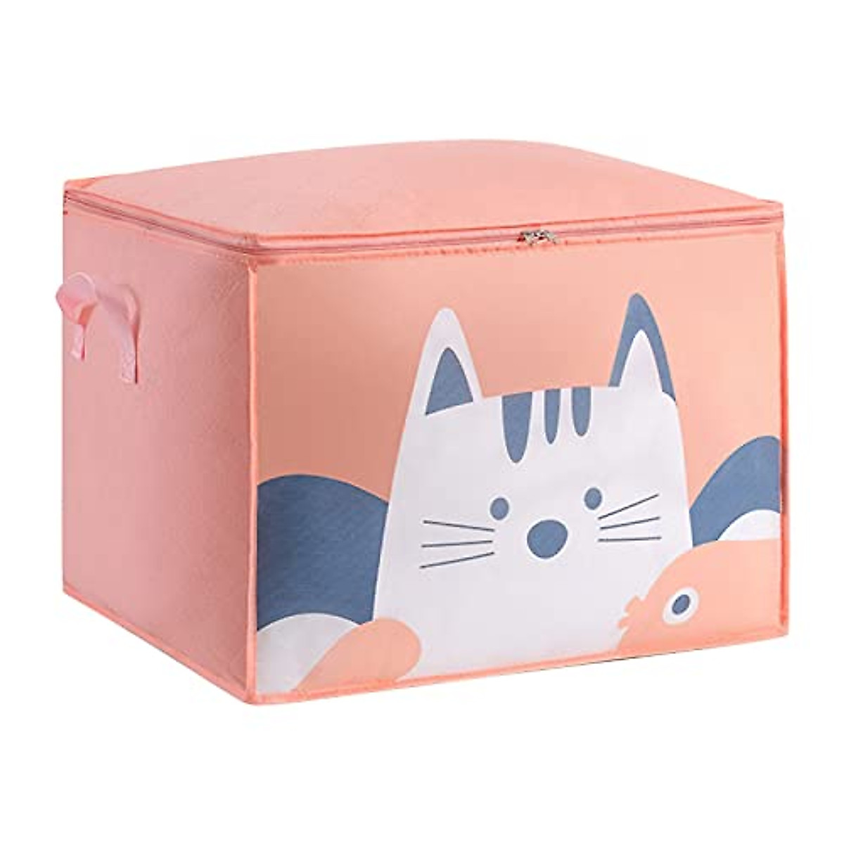 Quilt Storage Bag Stereoscopic Bedroom Storage Organizer Storage Bag Small, Multipurpose & Light storage, Closet Storage Bags for Clothes (Pink)