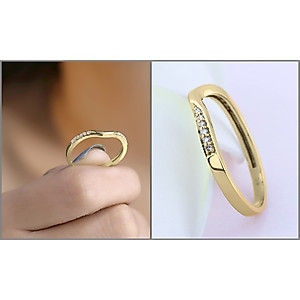 Dazzlingrock Collection 0.10 Carat (ctw) 14K Round Diamond Ladies Wedding Band Guard Ring 1/10 CT, Yellow Gold, Size 7.5