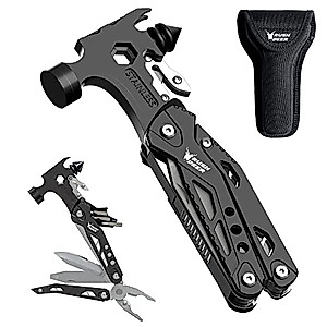 [Upgraded Hammer Multitool] Gift for Men Dad Husband Brother Boyfriend Boys,16-in-1 Hammer Multi-Tool,Personalized Men Gift for Christmas Present Stocking Stuffer, Cool Birthday Gift Idea for Men Son