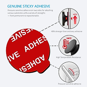 PKYAA 9 Pack Sticky Adhesive Compatible with Socket Base, Double-Sided Replacement Tape for Collapsible Grip & Stand Back - 9pcs 1.4 inches(35mm) Adhesive Tapes